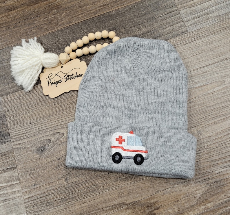 Toddler Kid Ambulance Beanie - Paramedic EMT First Responder Baby ...