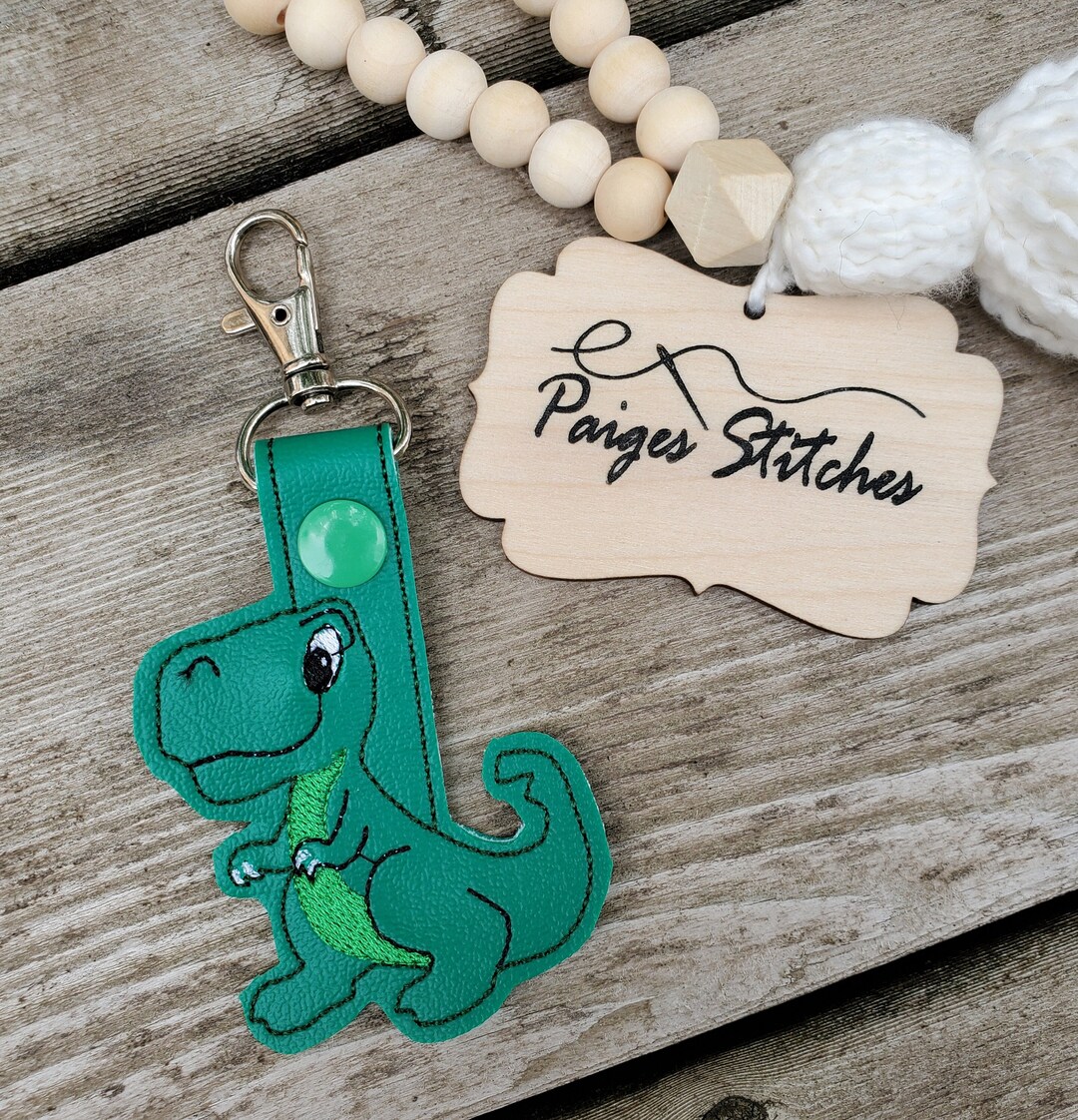 Your Choice Color T-rex Dinosaur Keychain - Dino Trex Blue Green Rawr ...