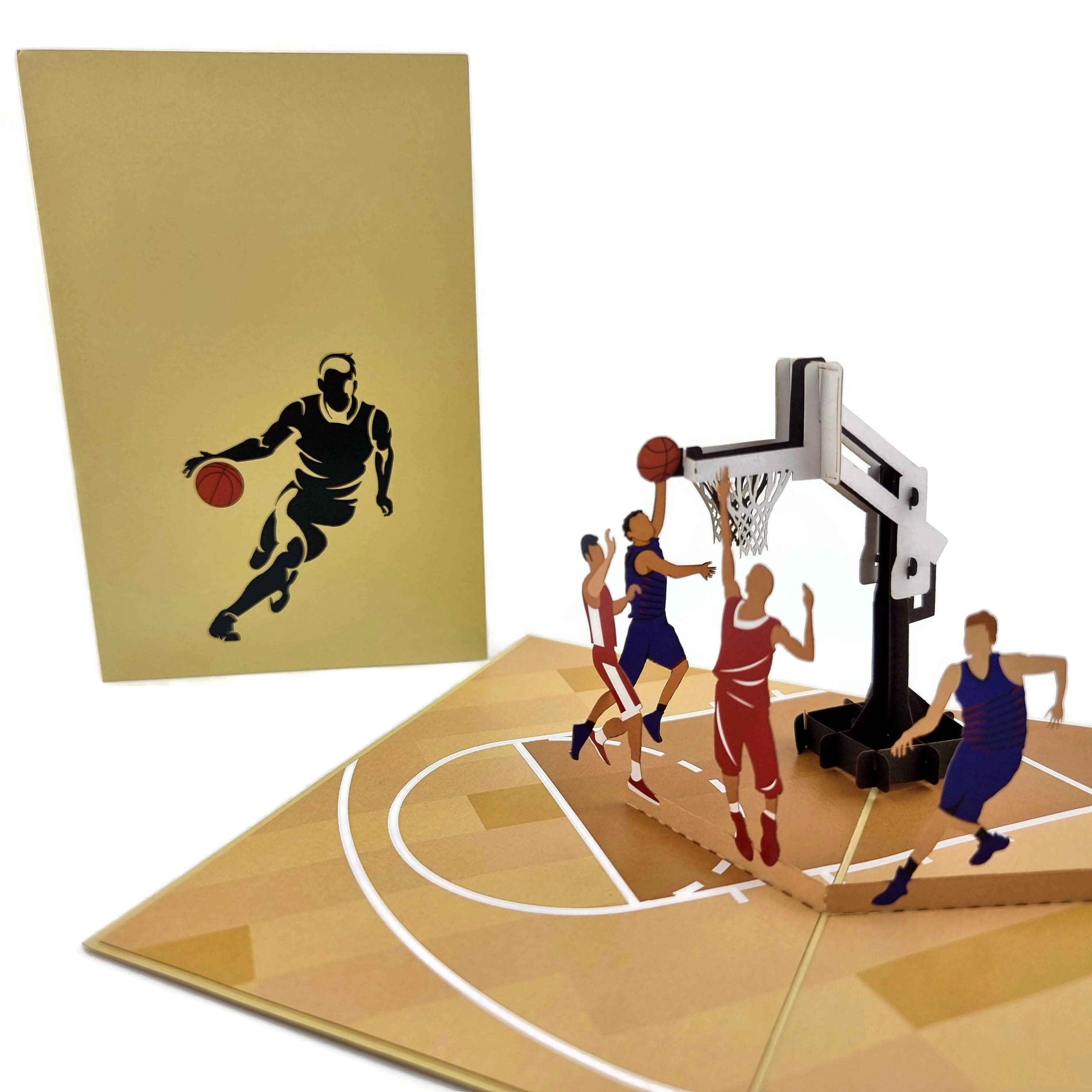 Basketball Team 3d Pop up Card - Etsy