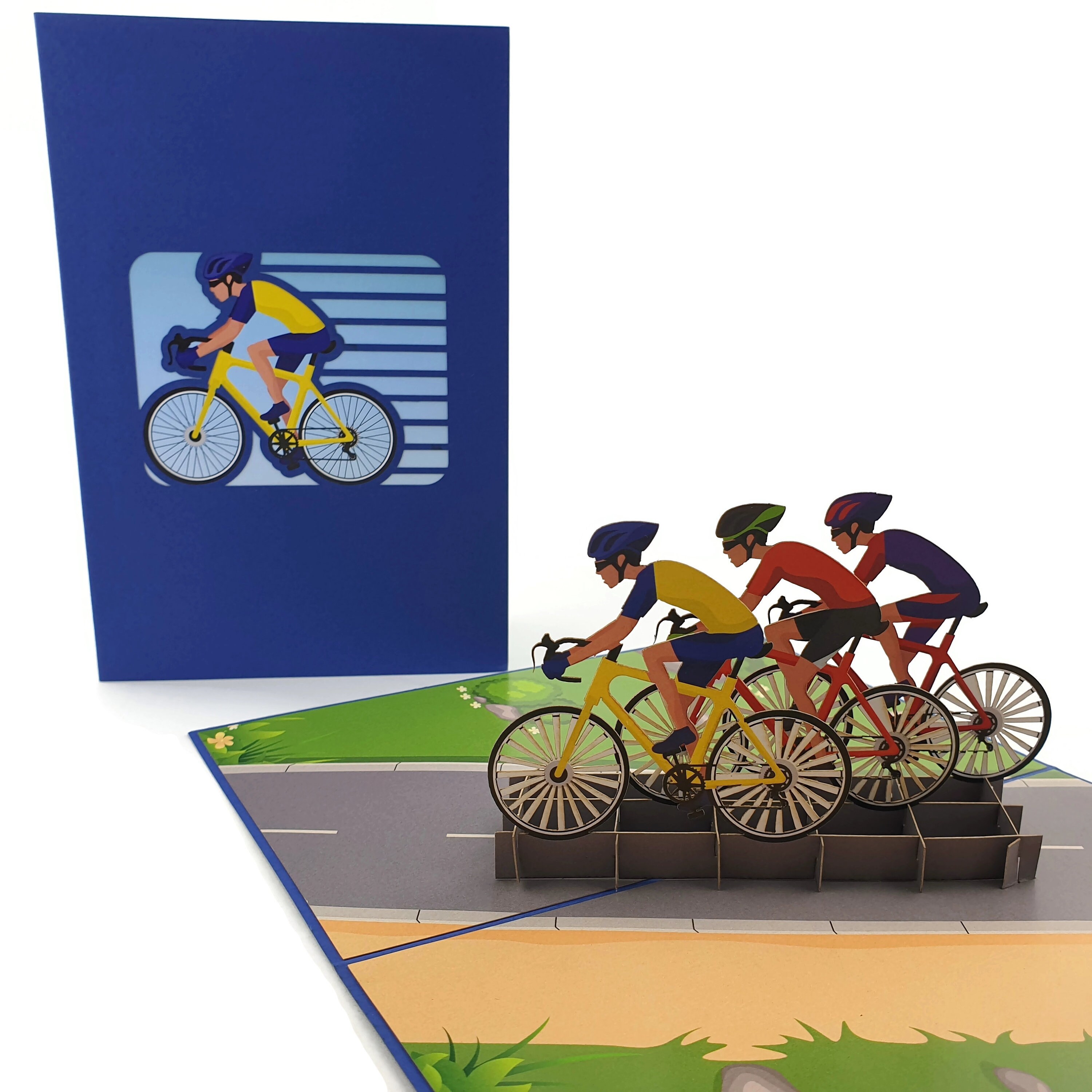 Cyclist 3d Pop up Card - Etsy UK