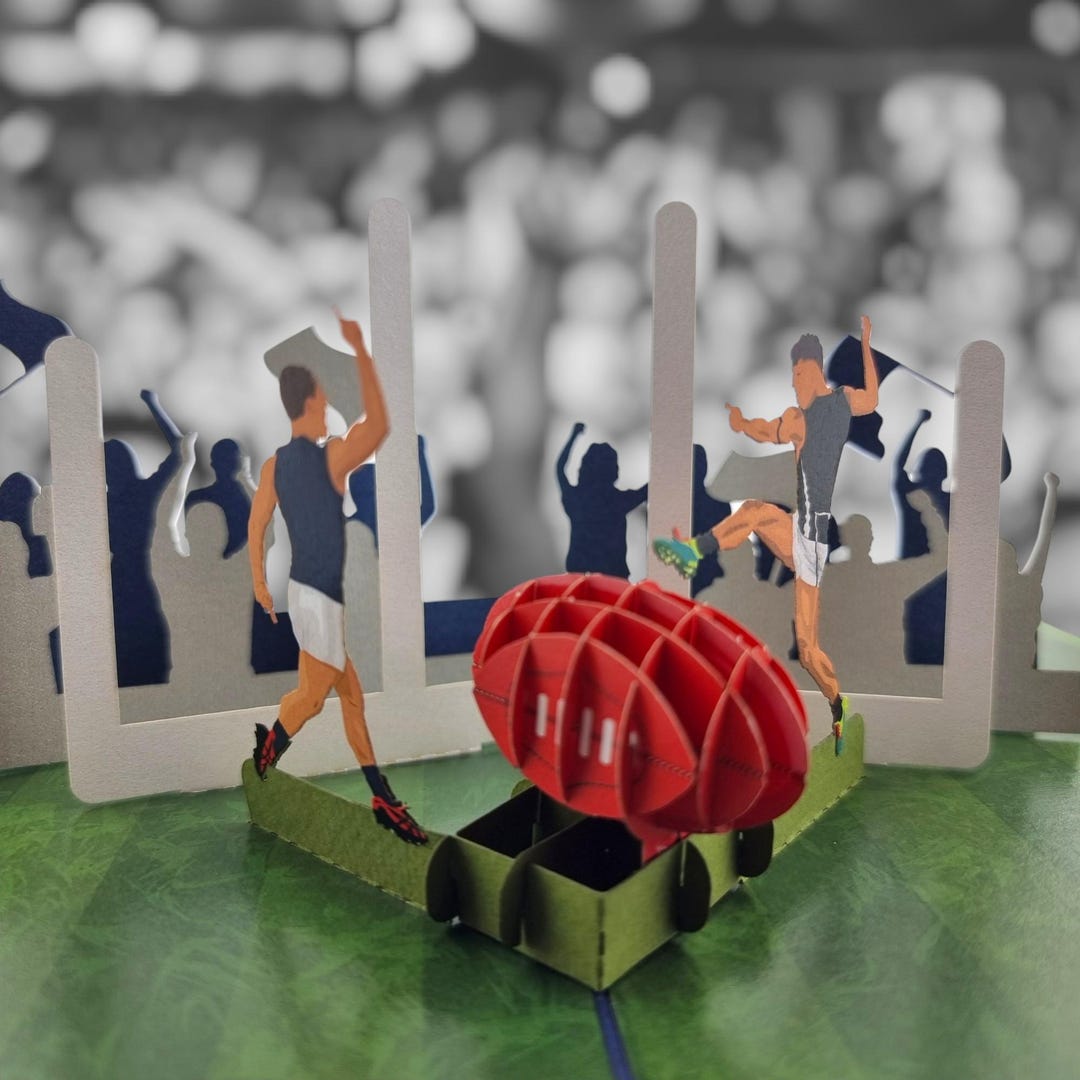 Australian Football 3d Pop up Card - Etsy