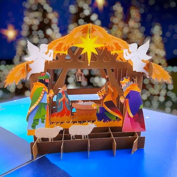 Nativity Pop up Card - Etsy