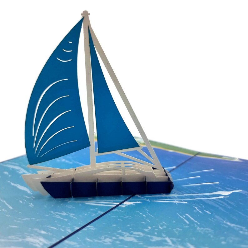 Sailboat 3d Pop up Card - Etsy