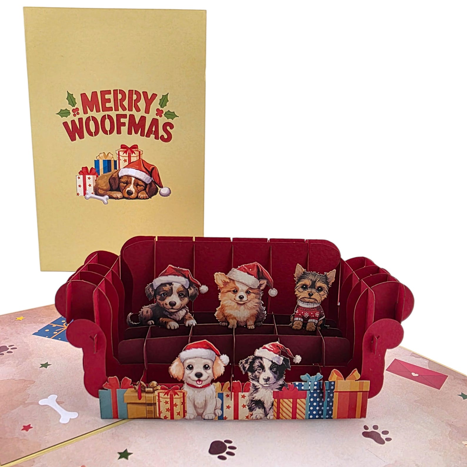 Merry Woofmas Pop up Card - Etsy