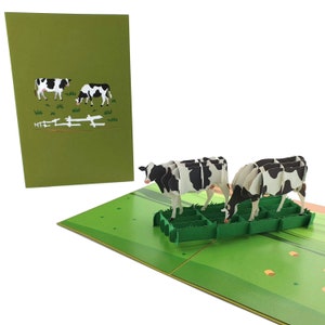 Cows 3D Pop up Card - Etsy