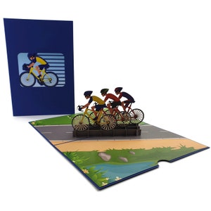 Cyclist 3d Pop up Card - Etsy