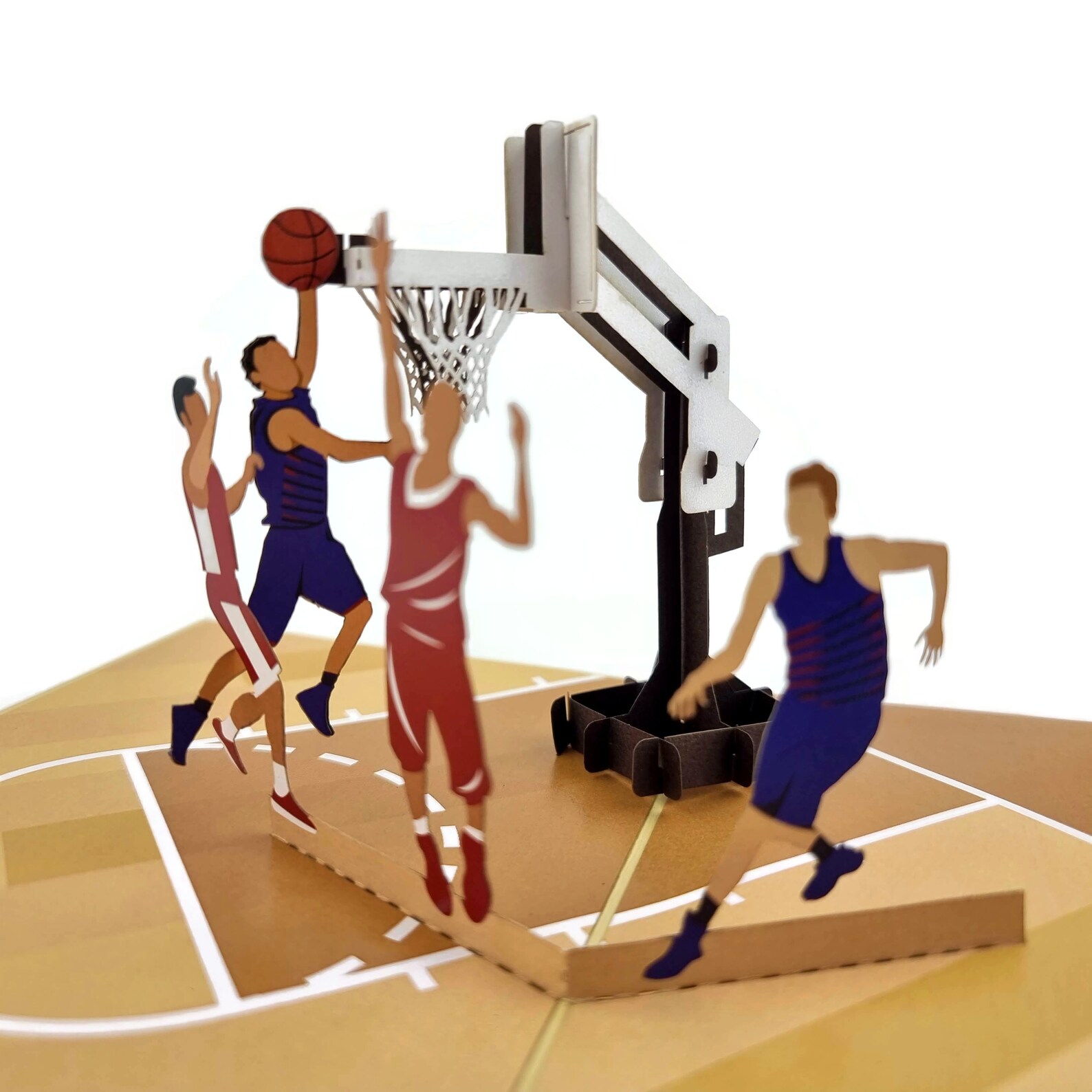 Basketball Team 3d Pop up Card - Etsy