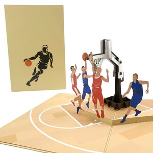 Basketball Team 3d Pop up Card - Etsy