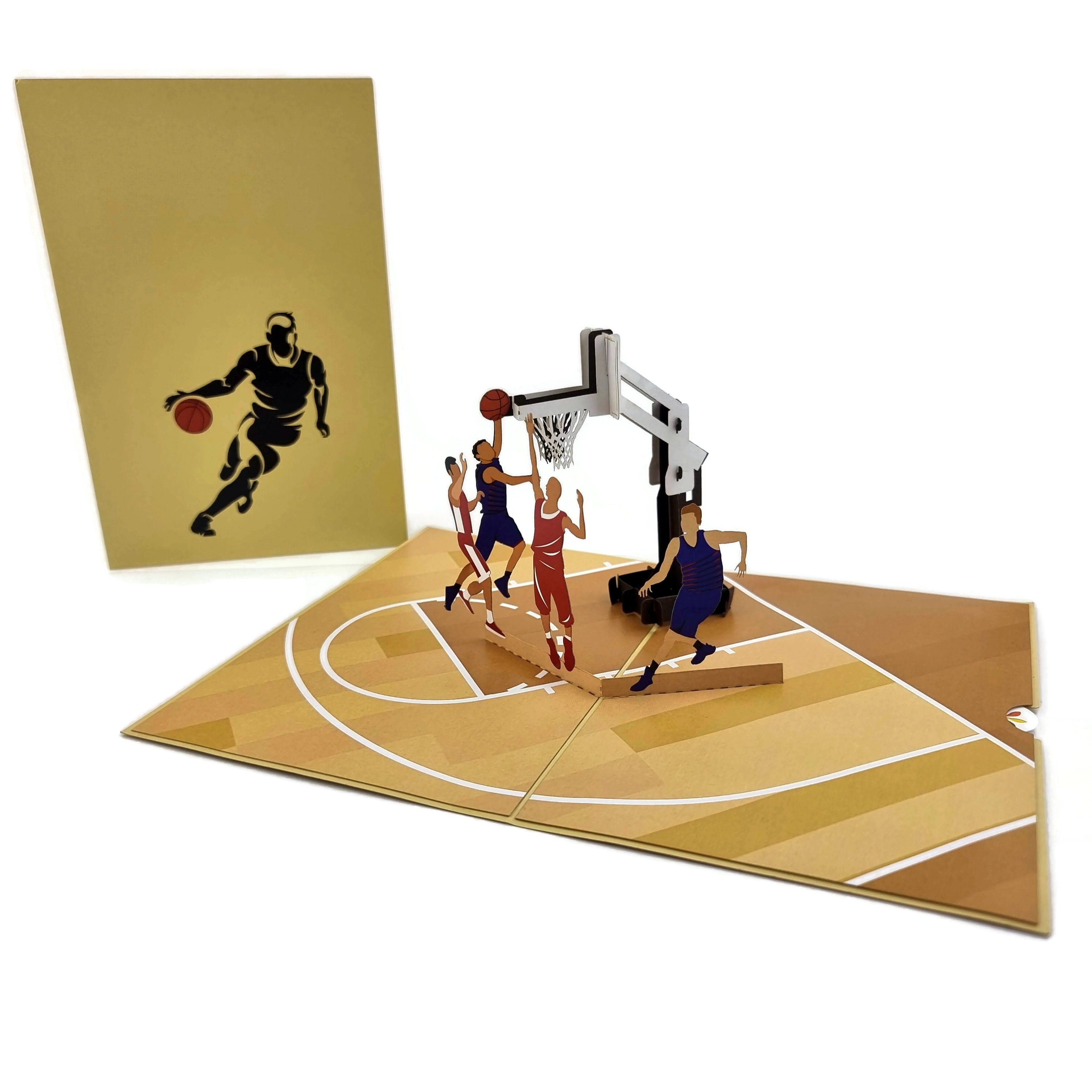 Basketball Team 3d Pop up Card - Etsy