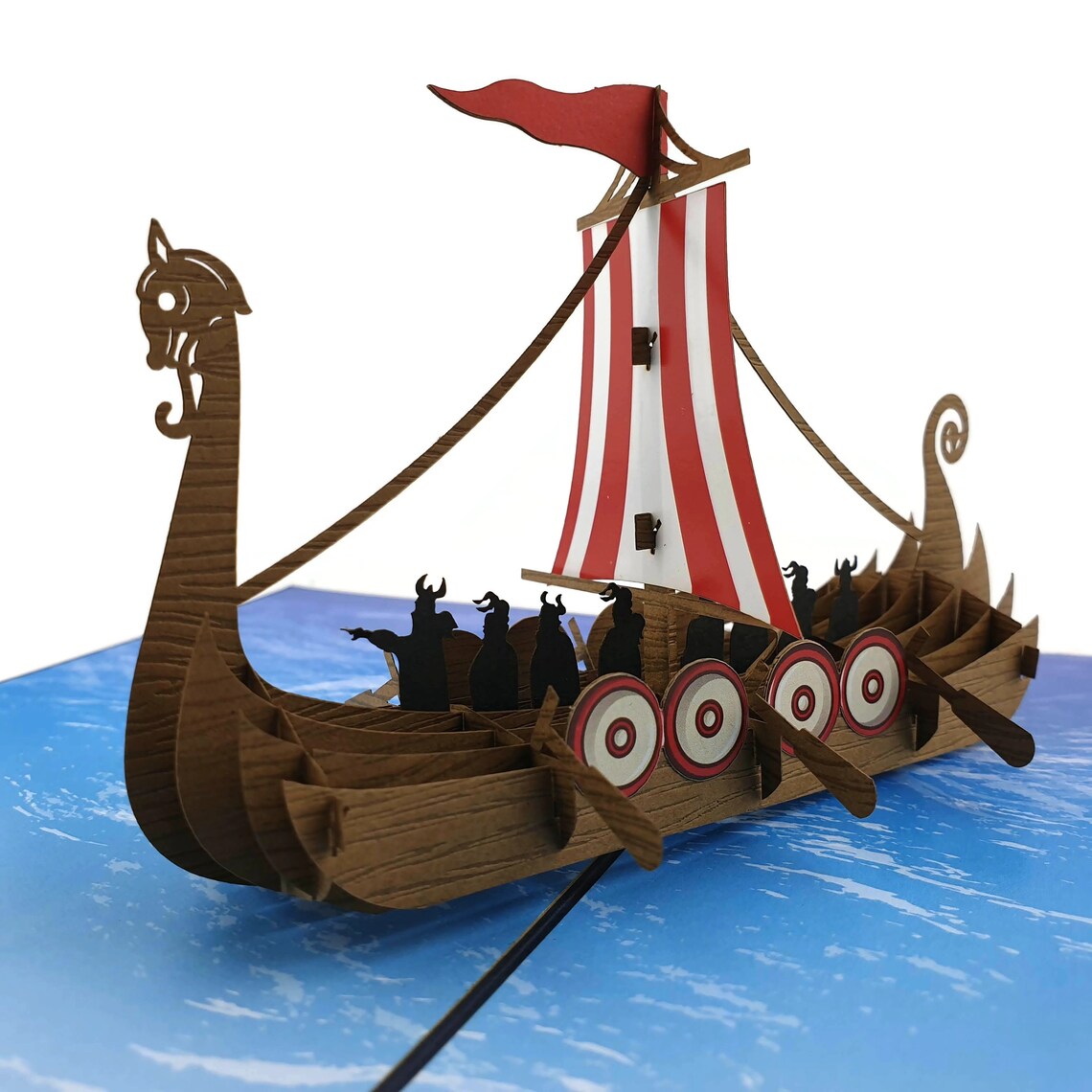 Viking Long Ship Pop up Card | Etsy