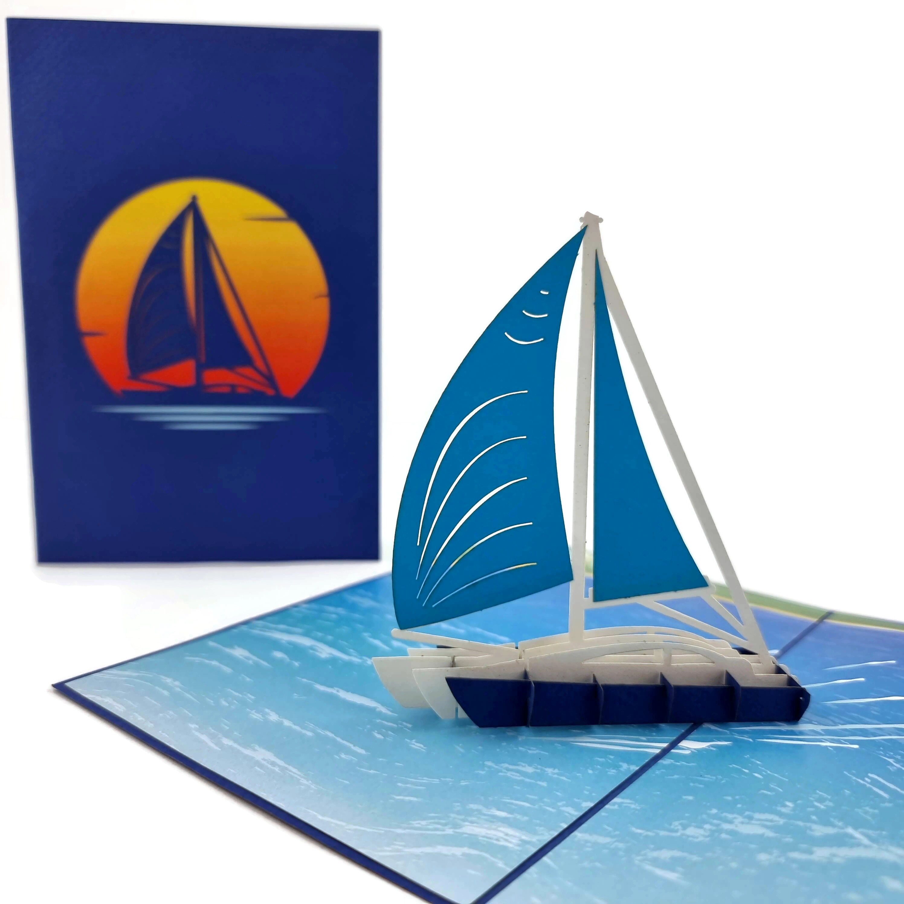 Sailboat 3d Pop up Card - Etsy