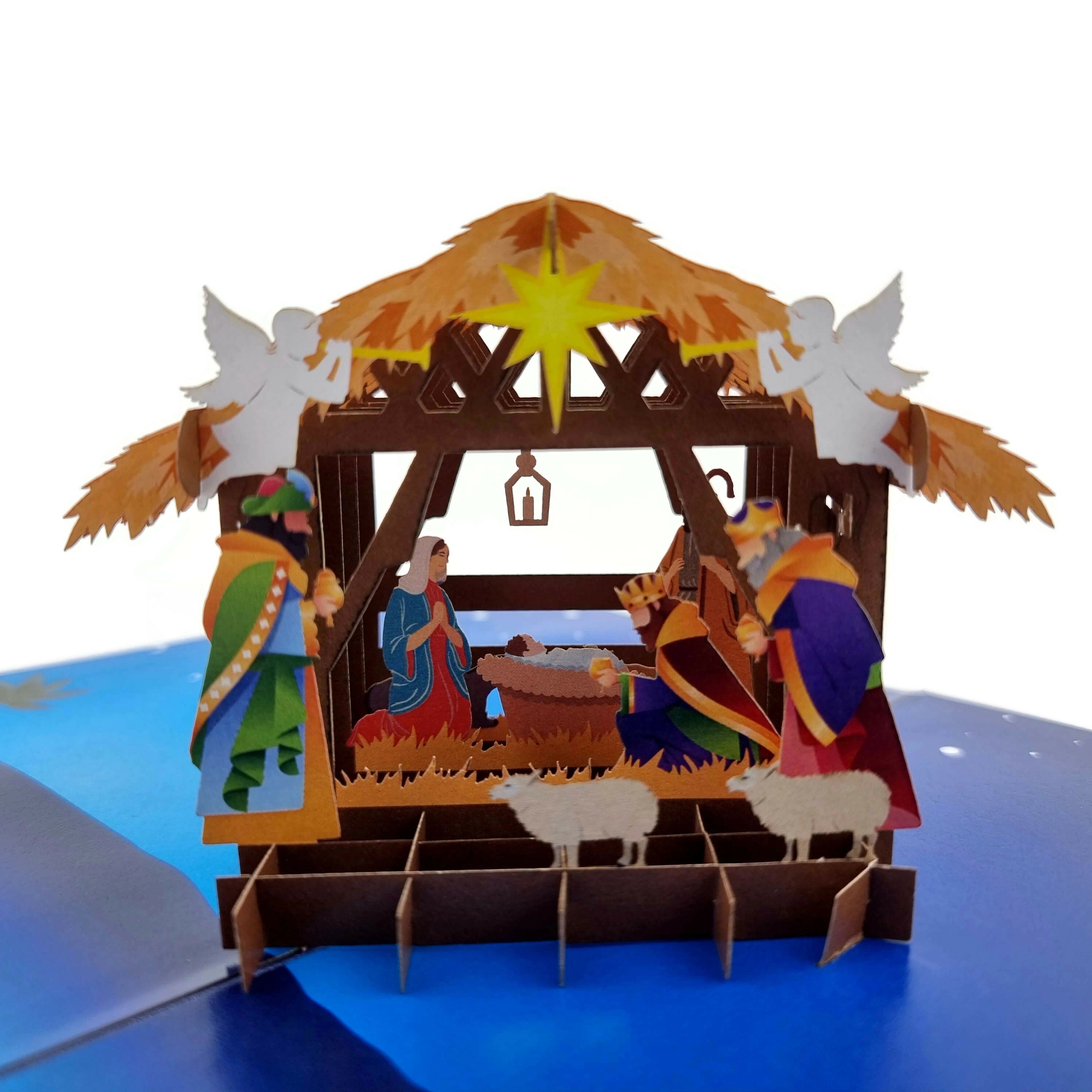 Nativity Scene Pop up Christmas Card - Etsy
