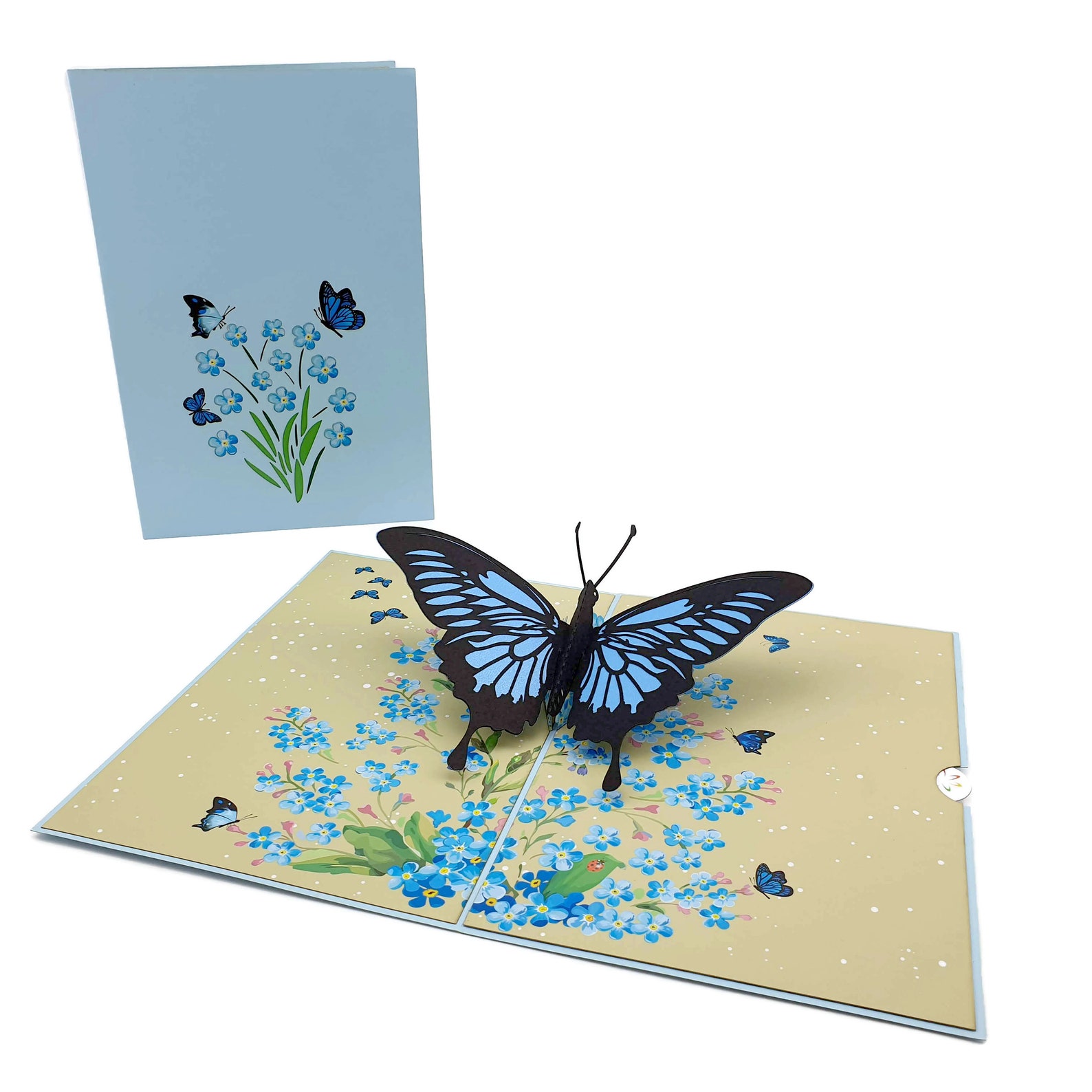 Blue Butterfly 3d pop up card | Etsy
