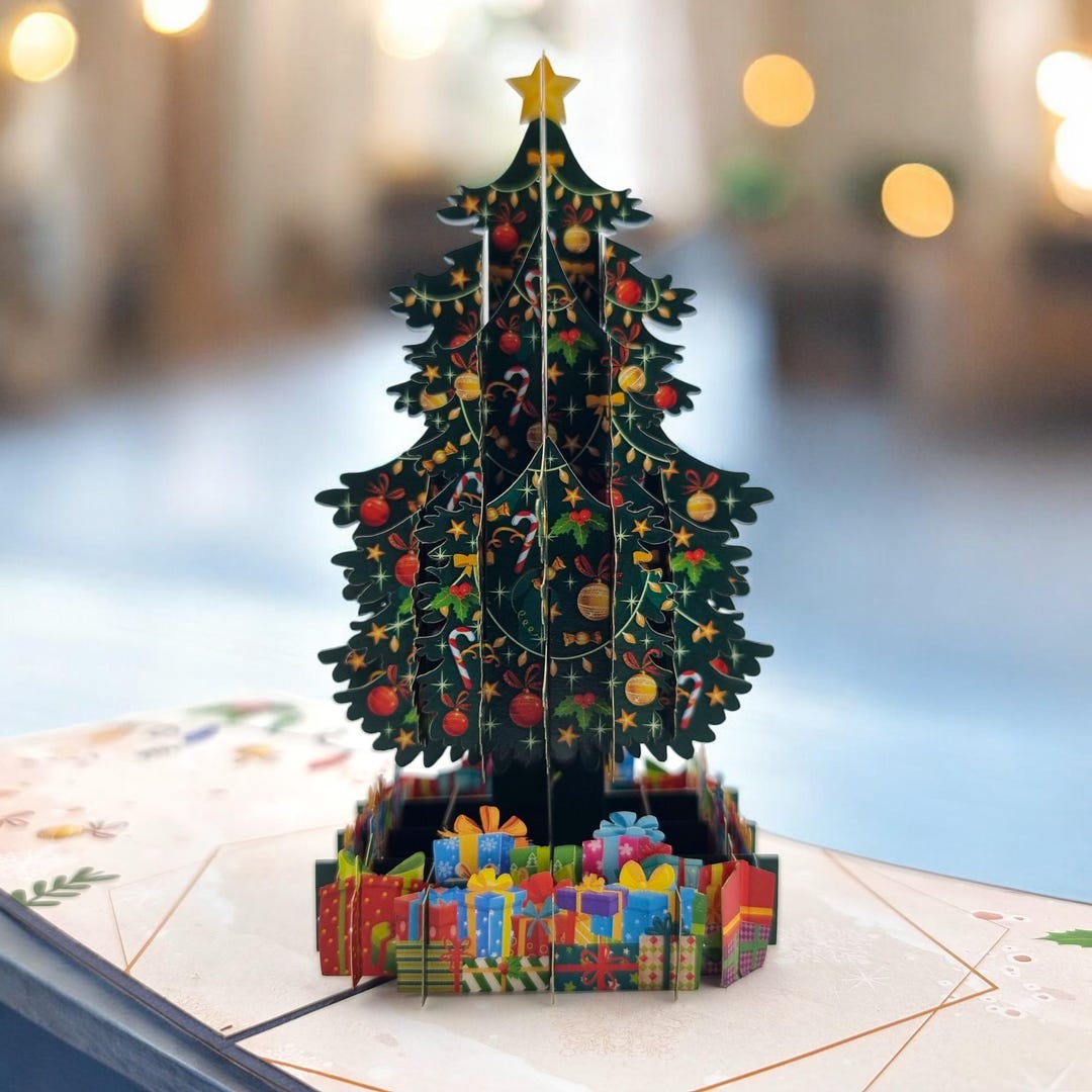 Christmas Tree With Presents Pop up Card - Etsy