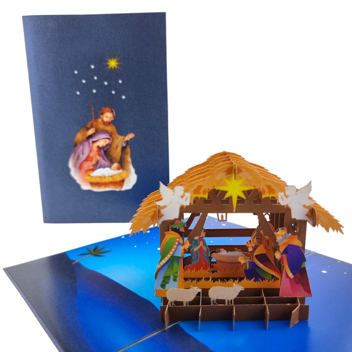 Nativity Scene Pop up Christmas Card - Etsy