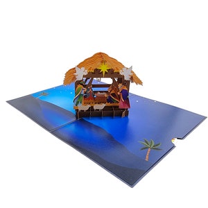 Nativity Scene Pop up Christmas Card - Etsy