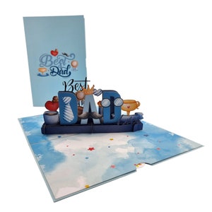 Best Dad Ever 3D Pop up Card (4.7x7 In) - Etsy