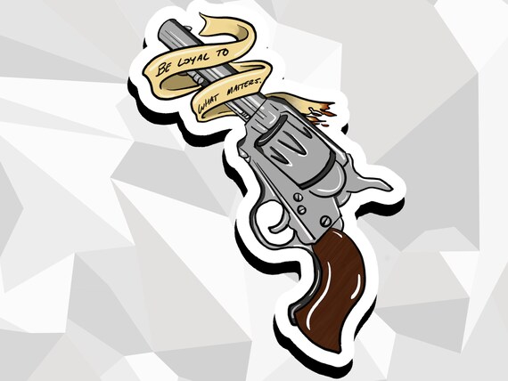 RDR2 Arthur Morgan Revolver Sticker | Etsy