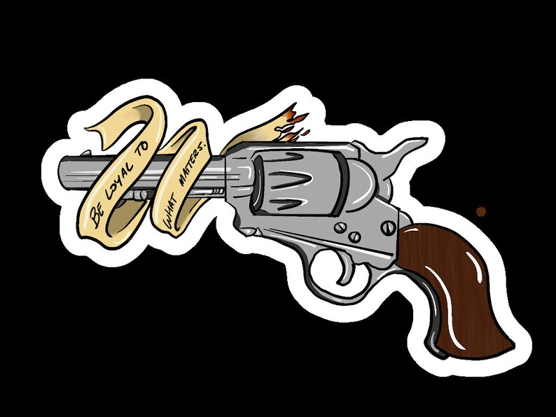 RDR2 Arthur Morgan Revolver Sticker | Etsy