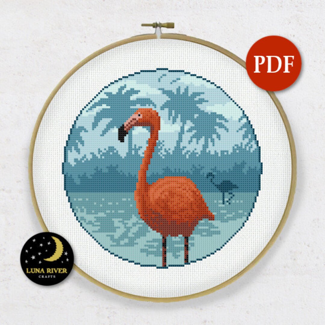 Flamingo Cross Stitch Pattern - Instant Download - Bird Pattern ...