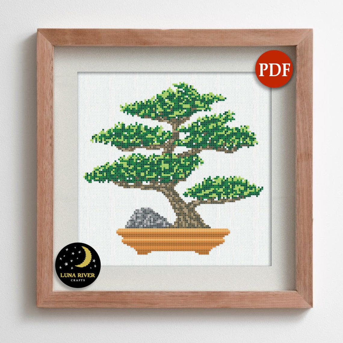 Bonsai Tree Counted Cross Stitch Pattern - Instant Download - Tree ...