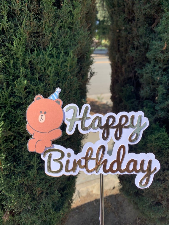 LINE FRIENDS Birthday Cake Topper LINE Friends Theme Party | Etsy