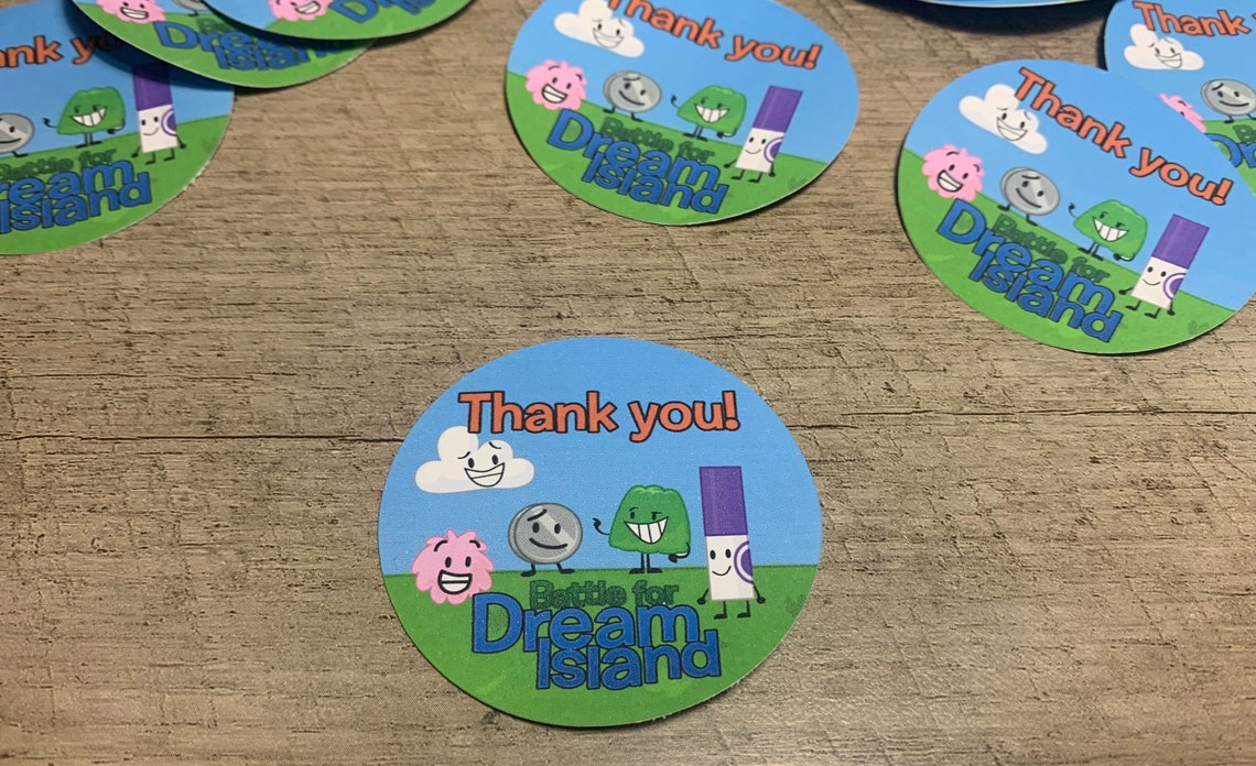 BFDI Thank You Stickers for Birthdays , Party Favor Stickers - Etsy