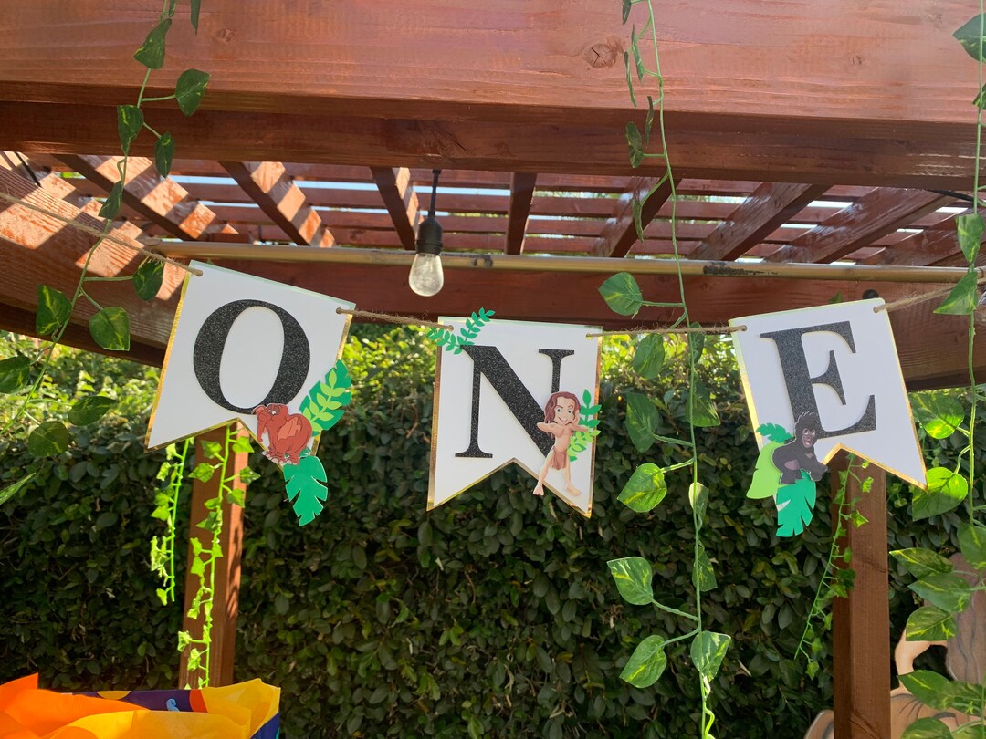 Tarzan Theme One Birthday Banner High Chair 1st Birthday - Etsy