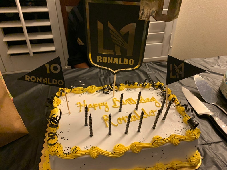 LAFC Soccer Theme Cake Topper Personalized - Etsy