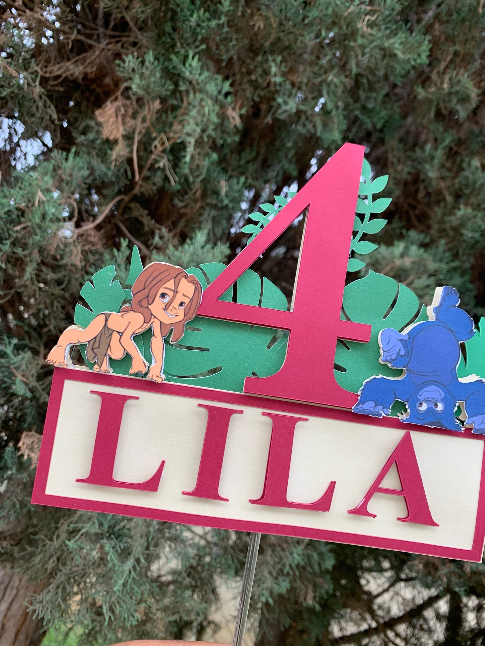 Tarzan Cake Topper Tarzan Theme Safari Theme and Jungle Theme - Etsy