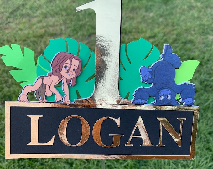 Tarzan Cake Topper Tarzan Theme Safari Theme and Jungle Theme - Etsy