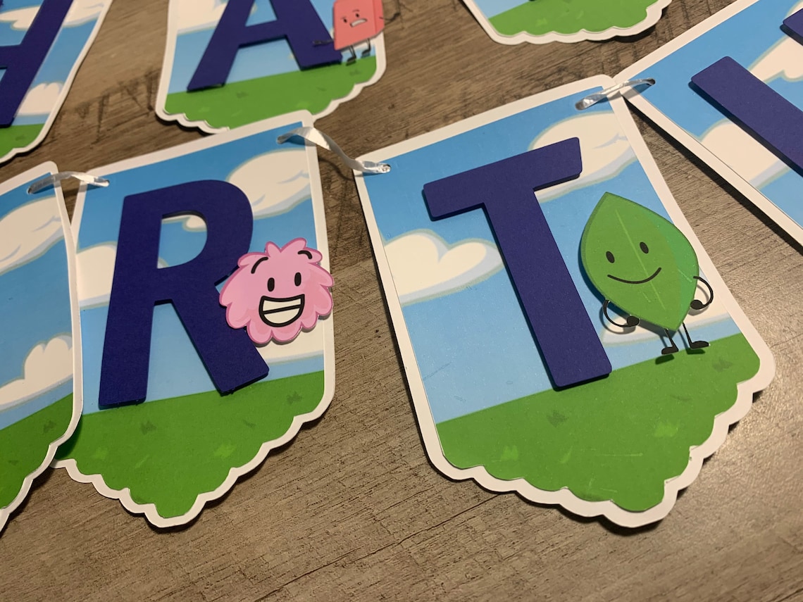 BFDI Theme Battle for Dream Island Happy Birthday Banner | Etsy