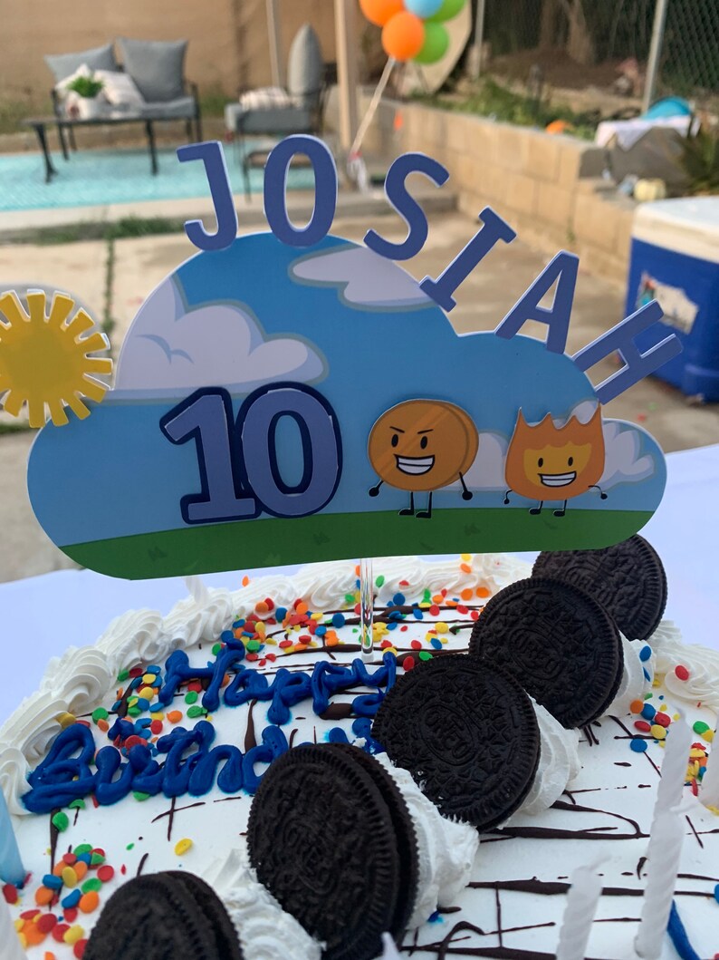 BFDI Theme Battle for Dream Island Cake Topper - Etsy