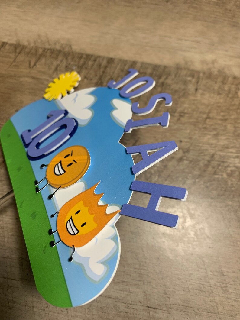 BFDI Theme Battle for Dream Island Cake Topper - Etsy