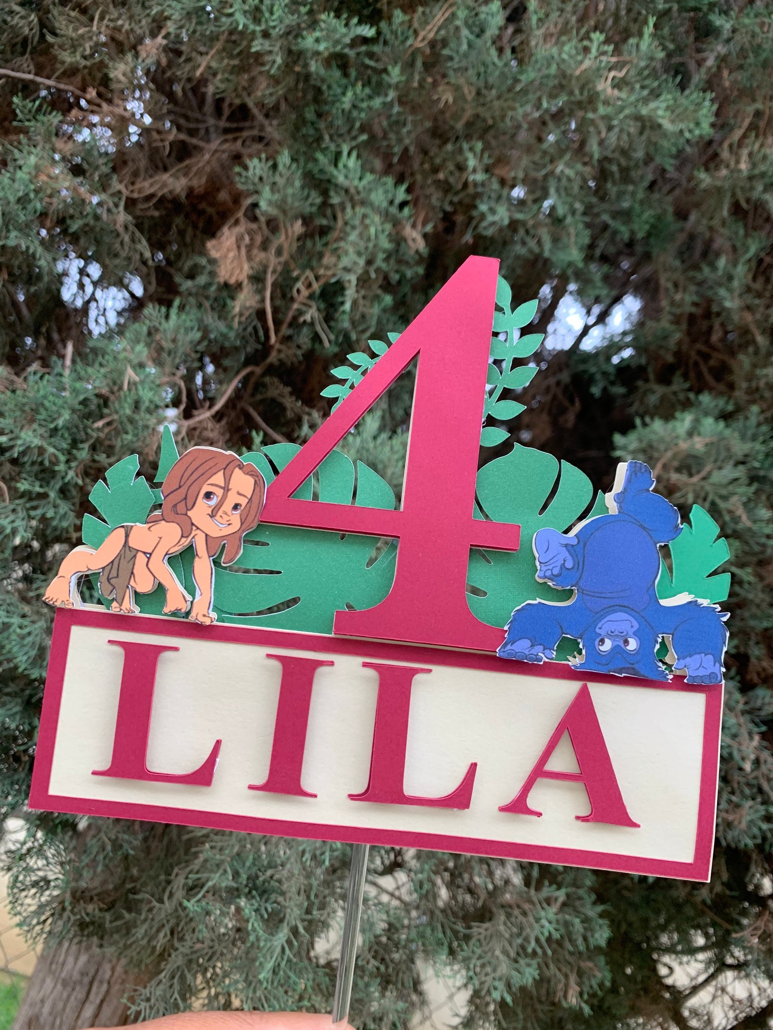 Tarzan Cake Topper Tarzan Theme Safari Theme and Jungle Theme - Etsy