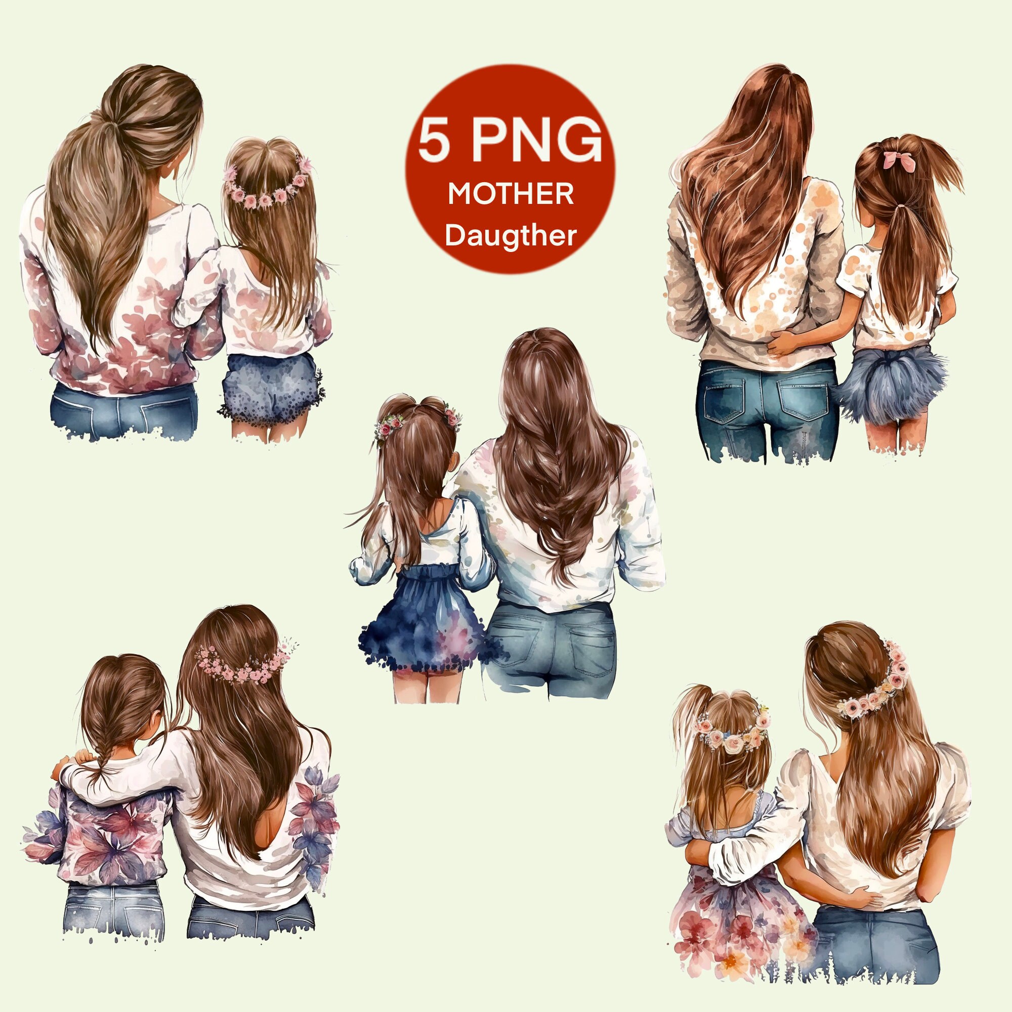 Mother and Daughter PNG Clipart, Mothers Day Clipart, Mother Clipart ...