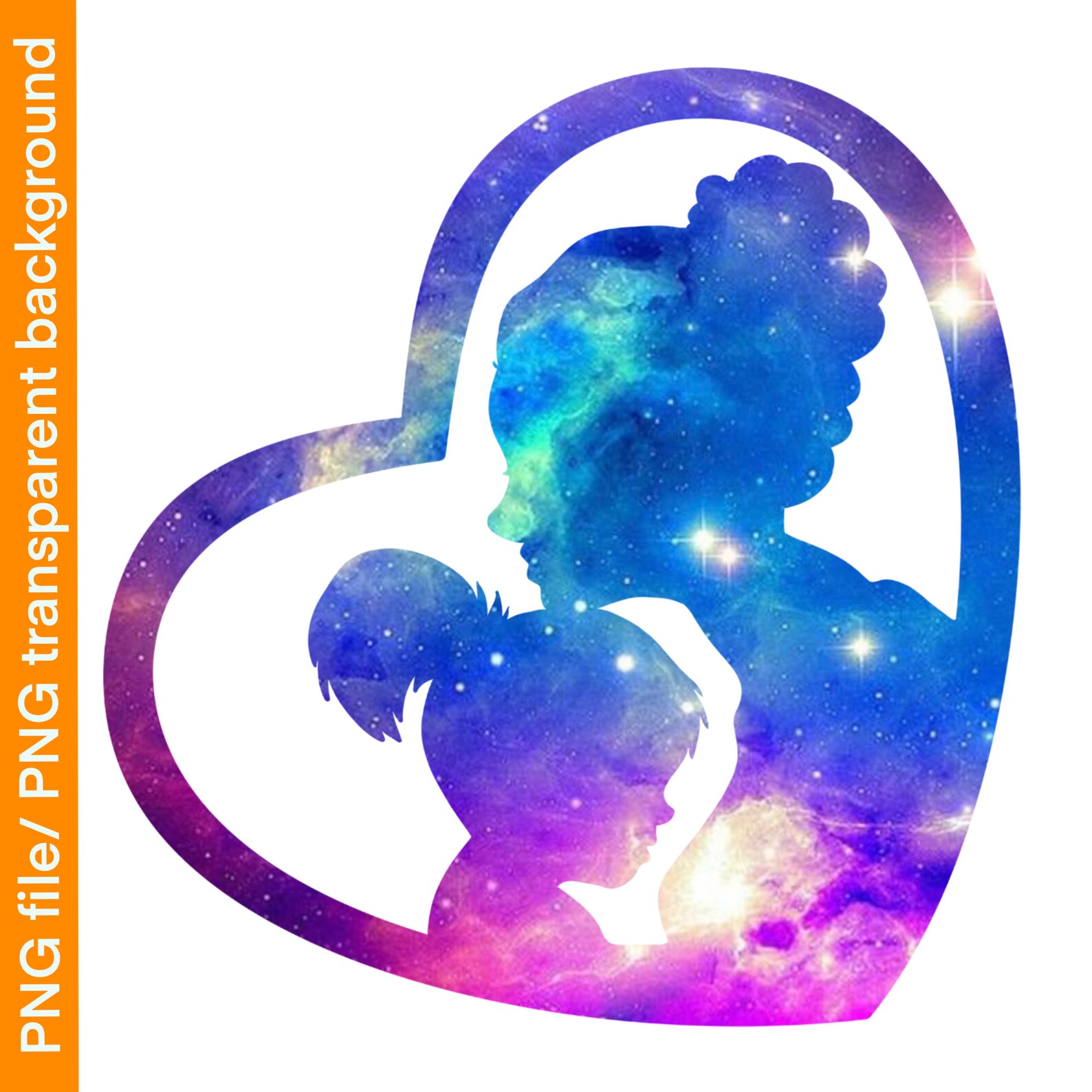 Mother Daughter Silhouette Universe Png, Mommy Universe Png, Mama Png ...
