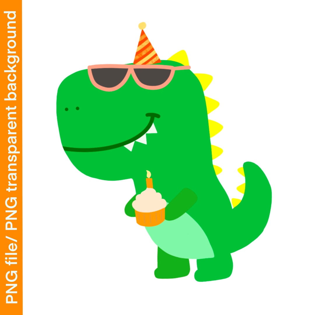 Dinosaur Birthday / Dinosaur Cartoon PNG, PNG Downloadable, Clipart ...