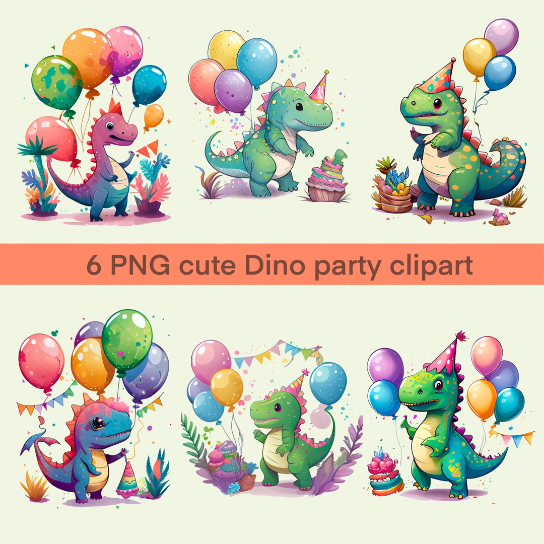 6 PNG Cute Dinosaurs Clipart, Dinosaurs Clipart, Dinosaurs Sublimation ...