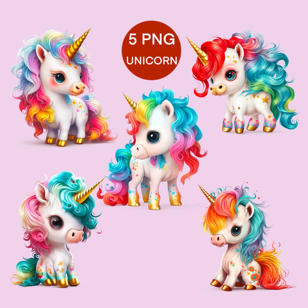 5 Cute Unicorn PNG, Unicorn Clipart PNG, Unicorn Png Sublimation ...