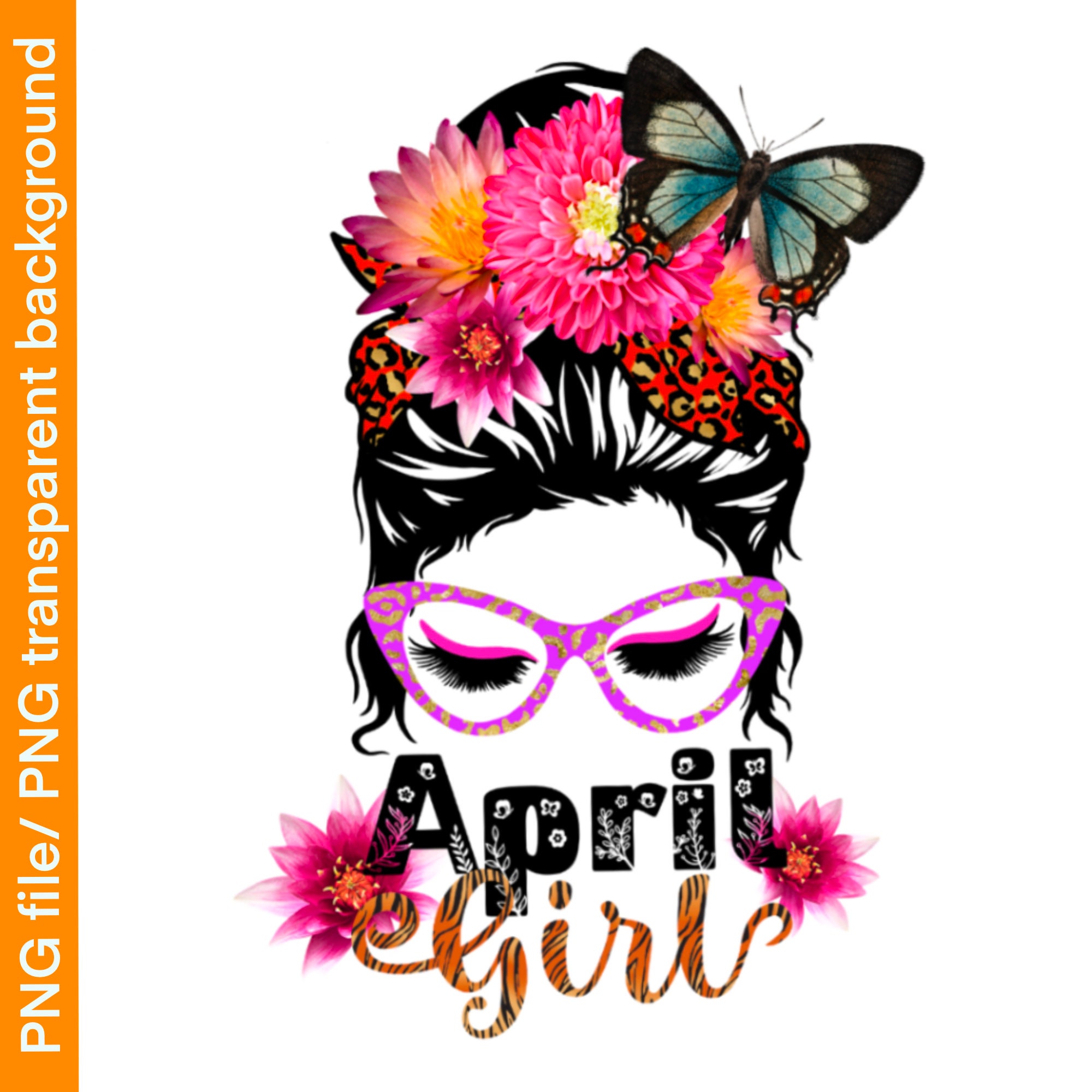 April Girl Design PNG, April Girl Birthday Gifts, April Girl Clipart ...