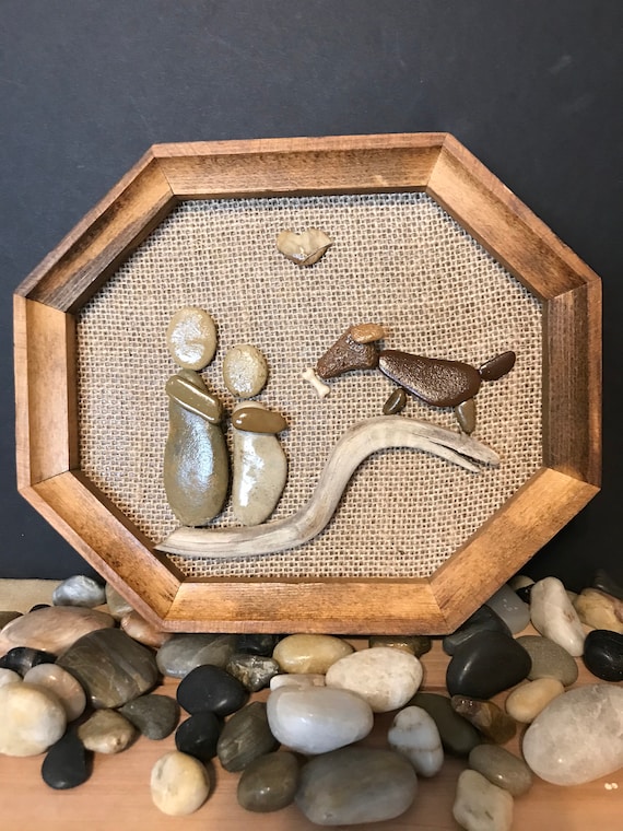 Pebble Art Dogs Pebble Art Couple Pebble Art Family Rock - Etsy