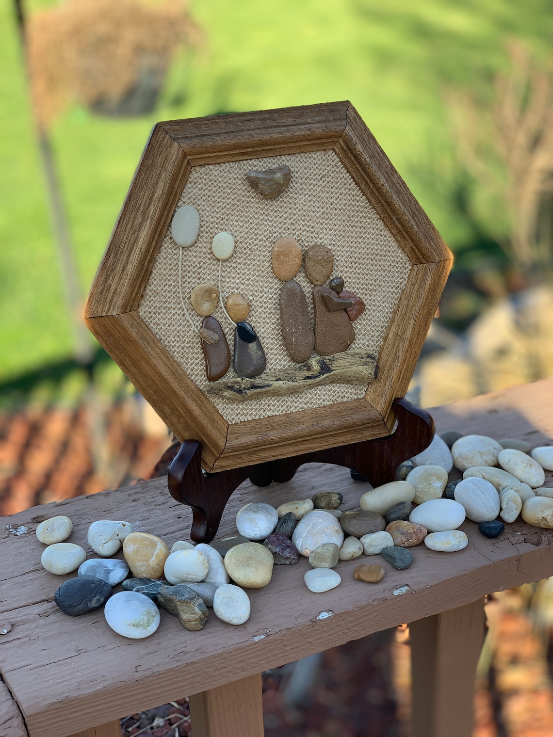 Pebble Art Pebble Art Family Pebble Art Picture Beach - Etsy