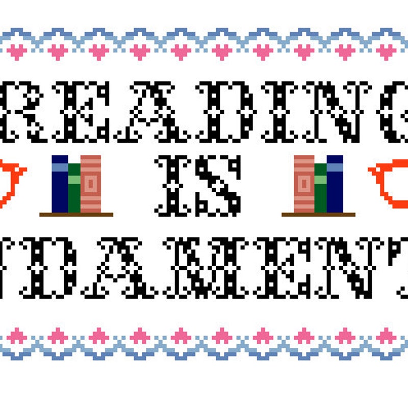 Reading Cross Stitch - Etsy