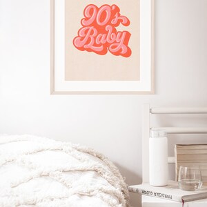 90's Baby Typography Art Print, 90's Inspired Art Print, Early 2000's ...