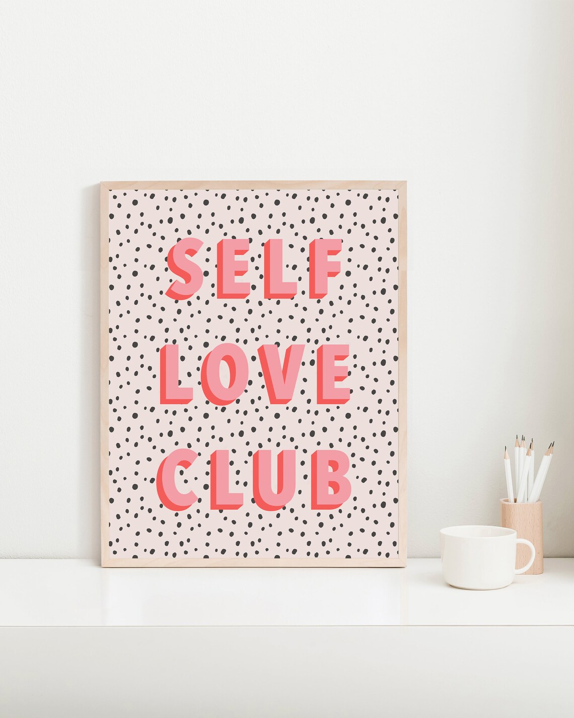 Self Love Club Art Print Mental Health Wall Art Self Love | Etsy