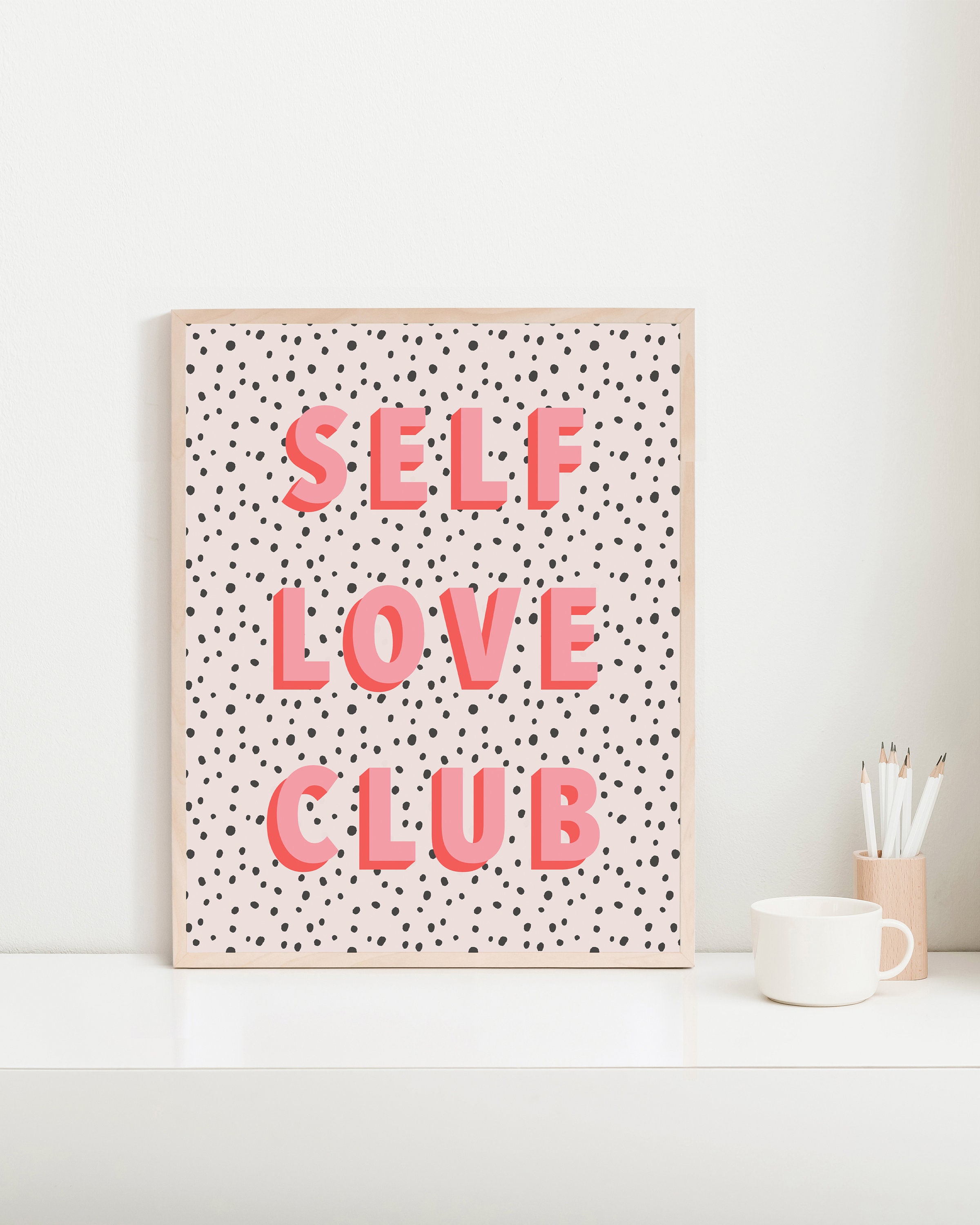 Self Love Club Art Print Mental Health Wall Art Self Love | Etsy