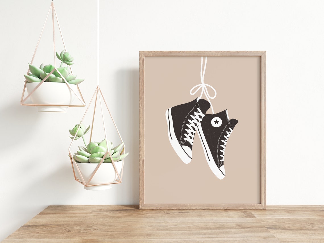 Converse Sneaker Art Print Chuck Taylor Poster Shoe Lover - Etsy