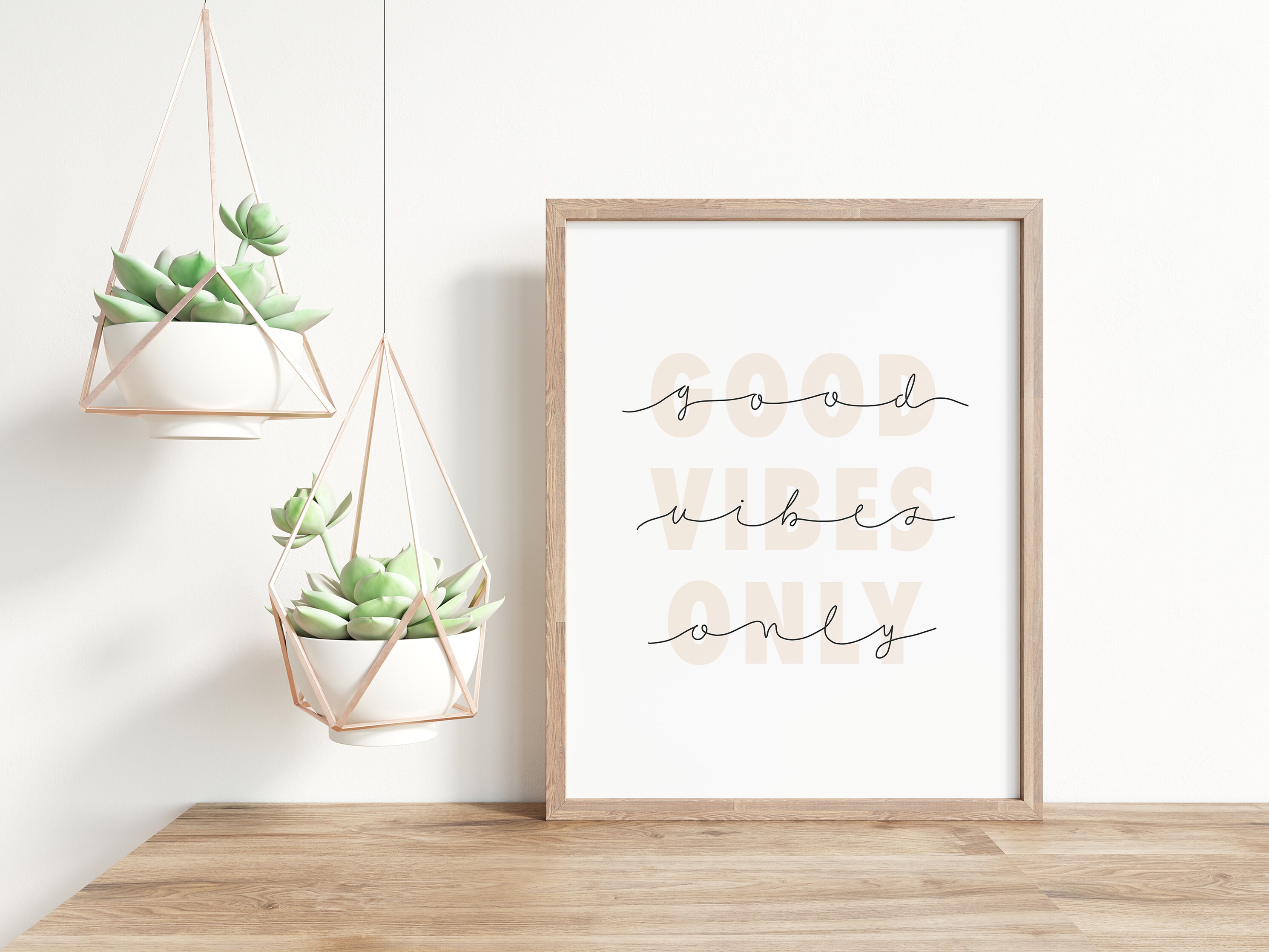 Good Vibes Only Art Print Boho Art Print Minimalist Quote | Etsy