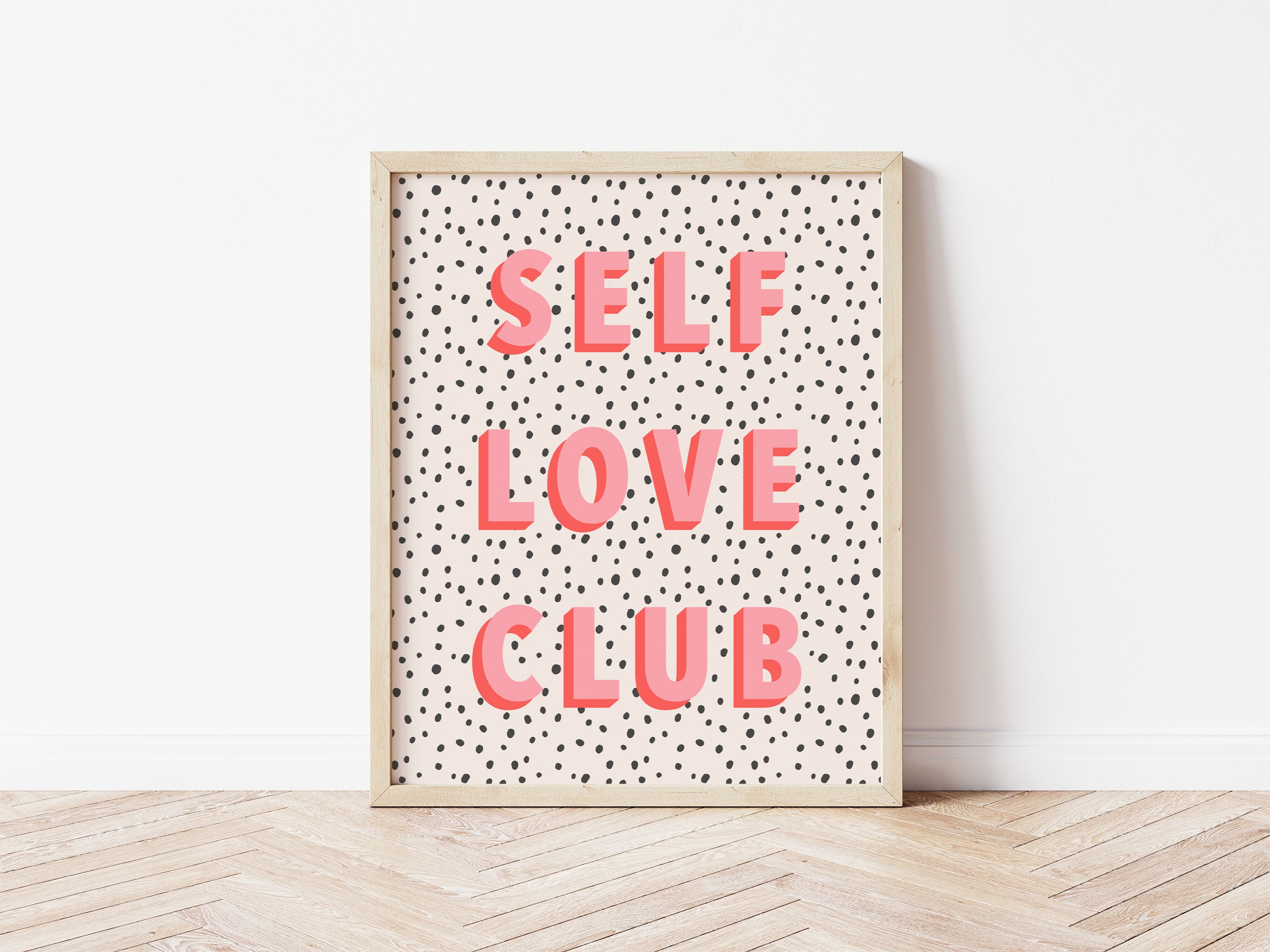 Self Love Club Art Print Mental Health Wall Art Self Love | Etsy